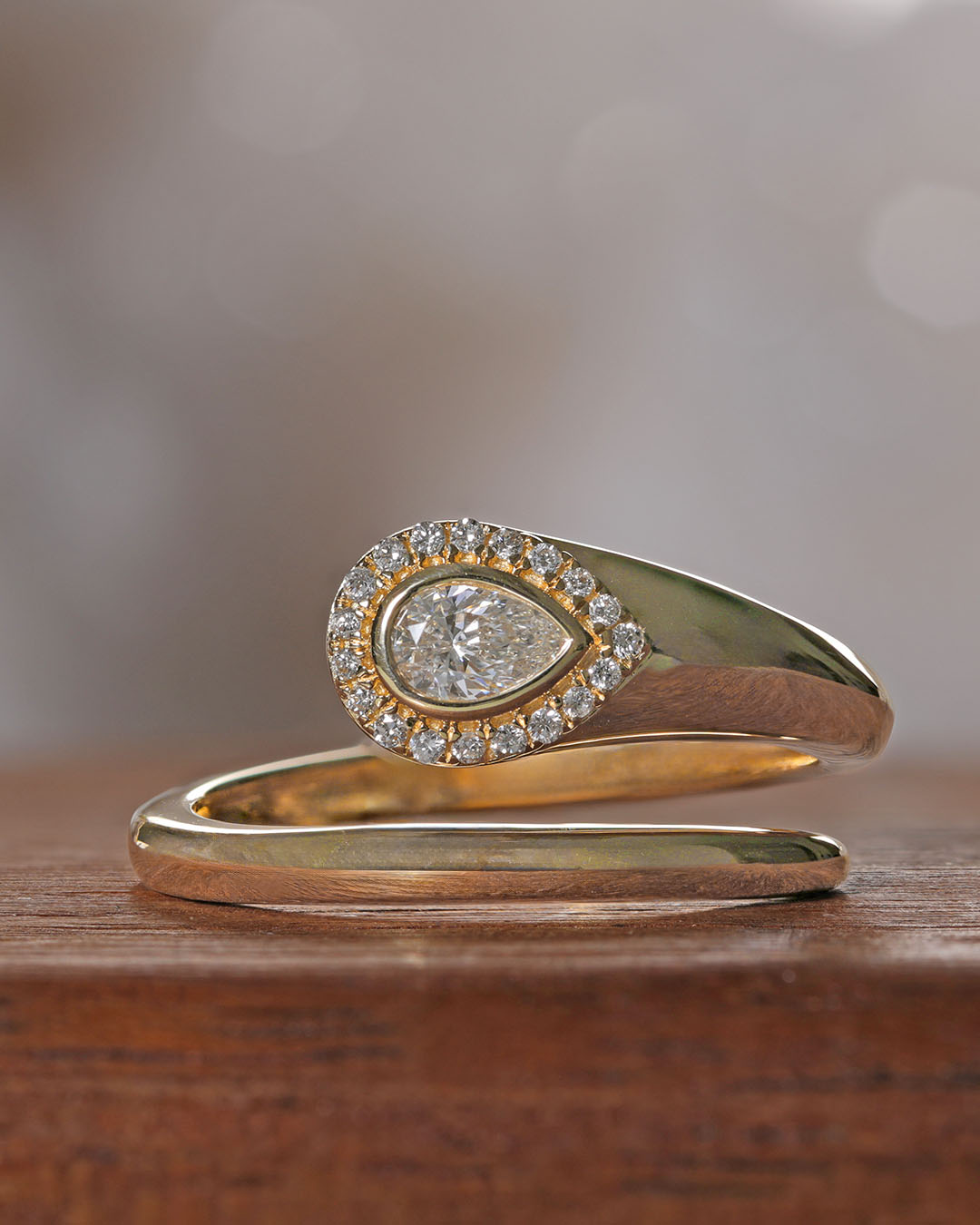 Pear Shape Diamond Bypass Band – Kirk's Jewelry